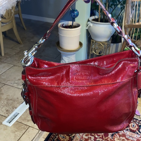 Coach | Bags | Coach Bags Coach Cherry Color Leather Hobo Bag Purse ...